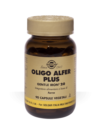 Integratore Oligo Alfer Plus insufficienza di ferro 90 Cps - Solgar